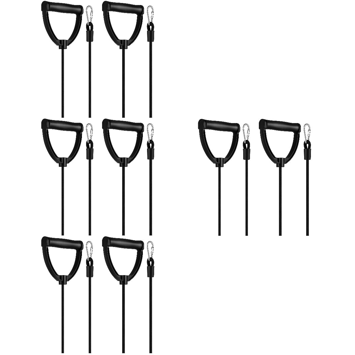 4 Pairs Resistance Bands Exercise Bands with Handles for Strength ...