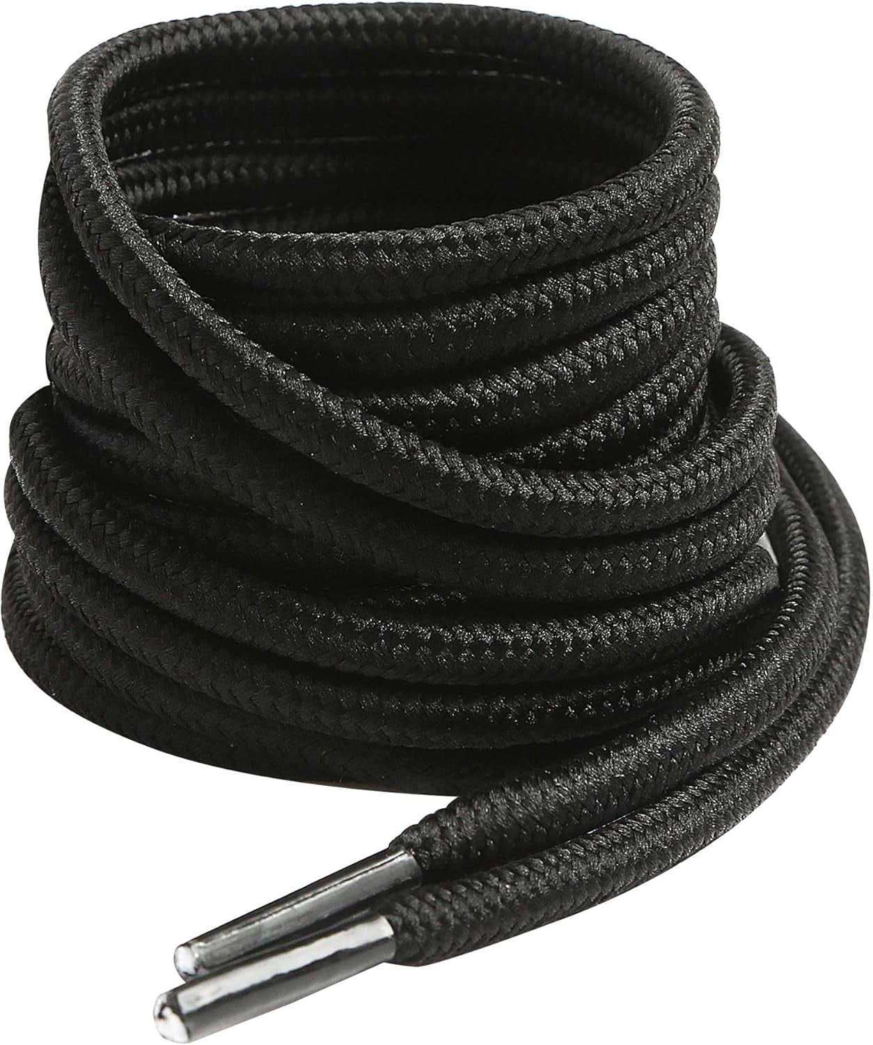 4 Pairs Round Boot Laces, 5/32" Outdoor Work & Hiking Shoe Laces for ...