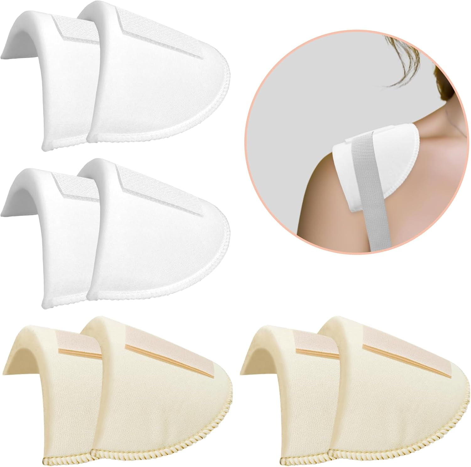 4 Pairs Shoulder Pads Foam Shoulder Pads for Womens Clothing Sewing ...