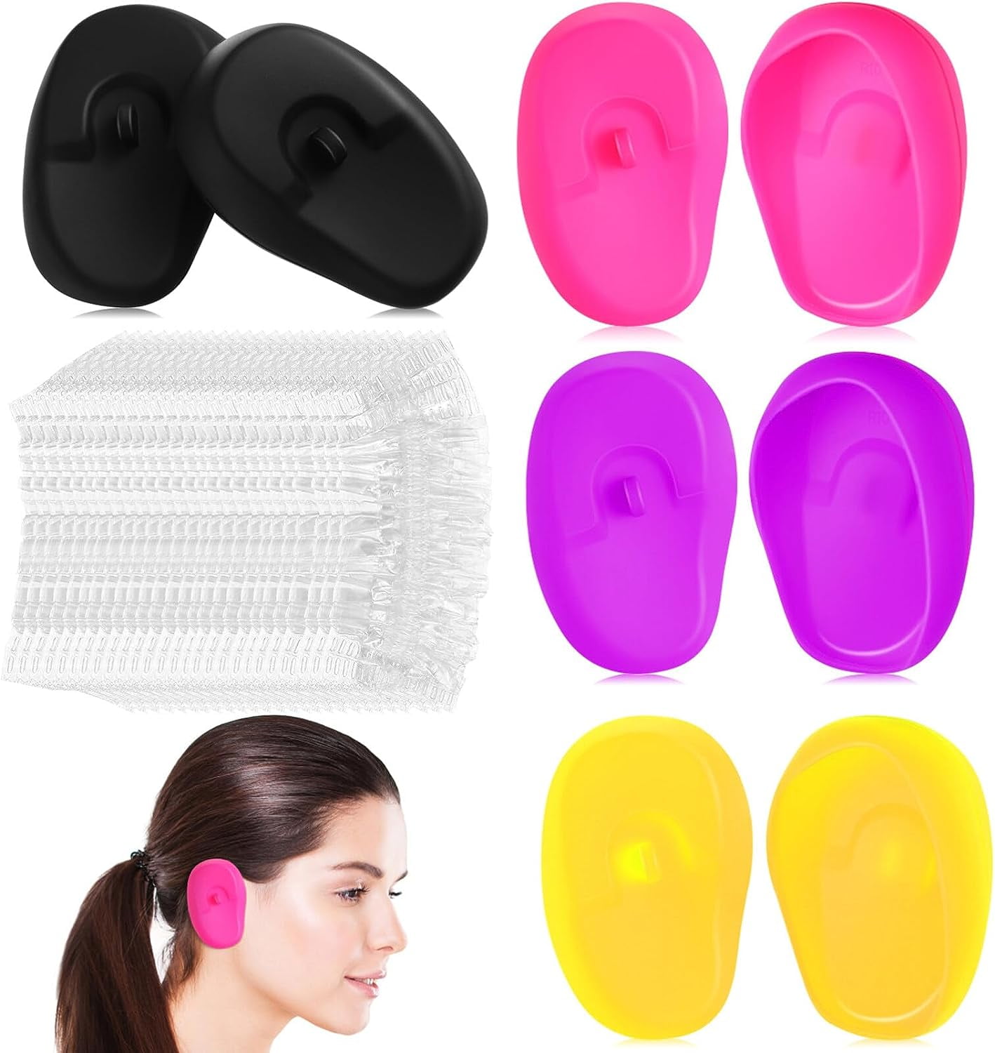 4 Pairs Silicone Earmuffs Silicone Ear Covers Shower Ear Caps Ear ...