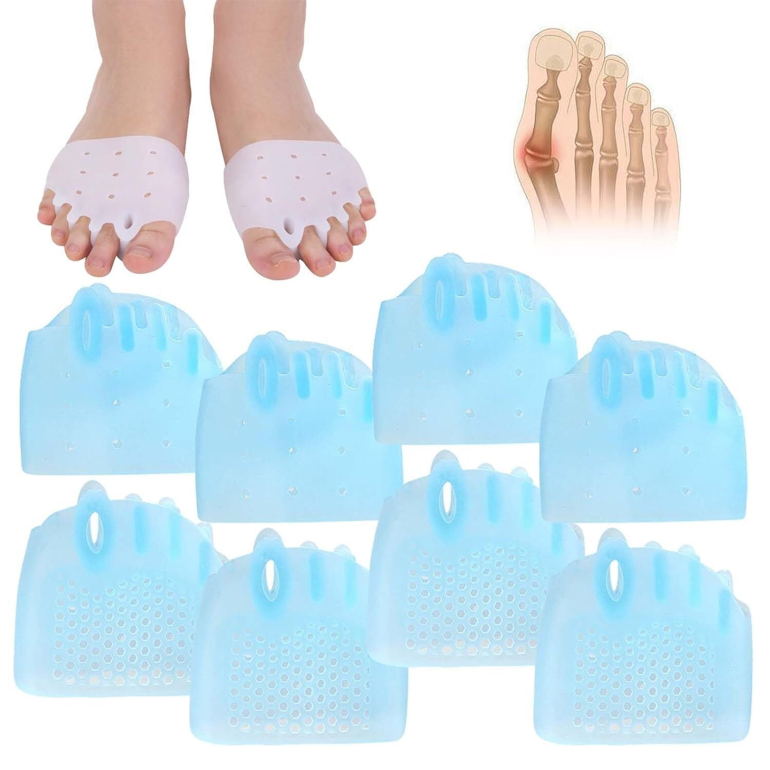 4 Pairs Silicone Toe Separator, 2025 New Upgrades Silicone Toe ...