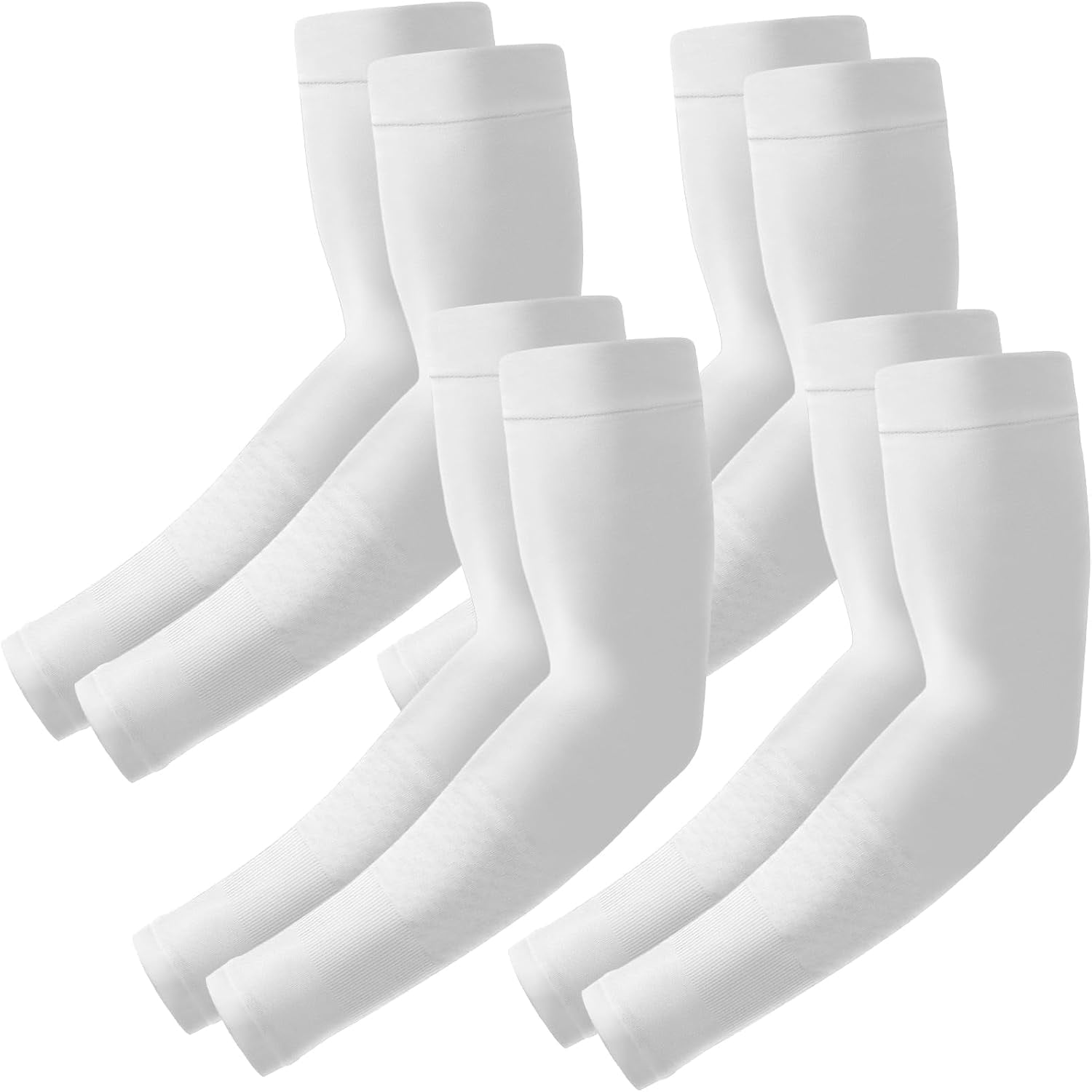 4 Pairs Soft Arm Sleeves,14in UV Sun Protection Cooling Compression Arm ...