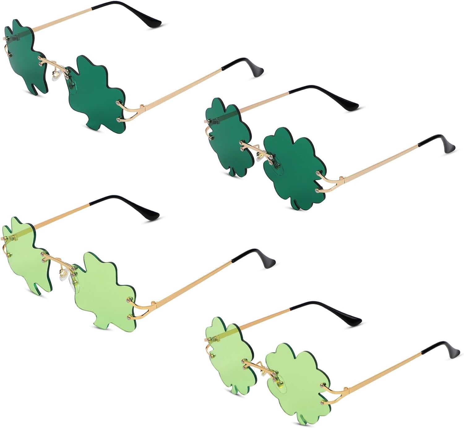 4 Pairs St. Patrick's Day Sunglasses, St. Patrick's Irish Shamrock ...