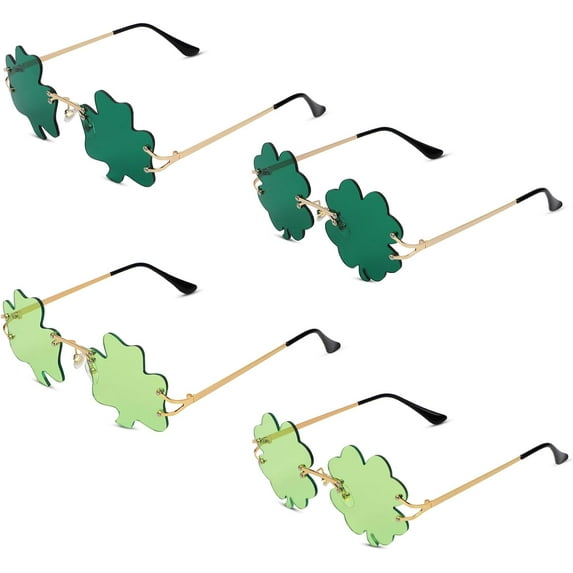 4 Pairs St. Patrick's Day Sunglasses, St. Patrick's Irish Shamrock ...