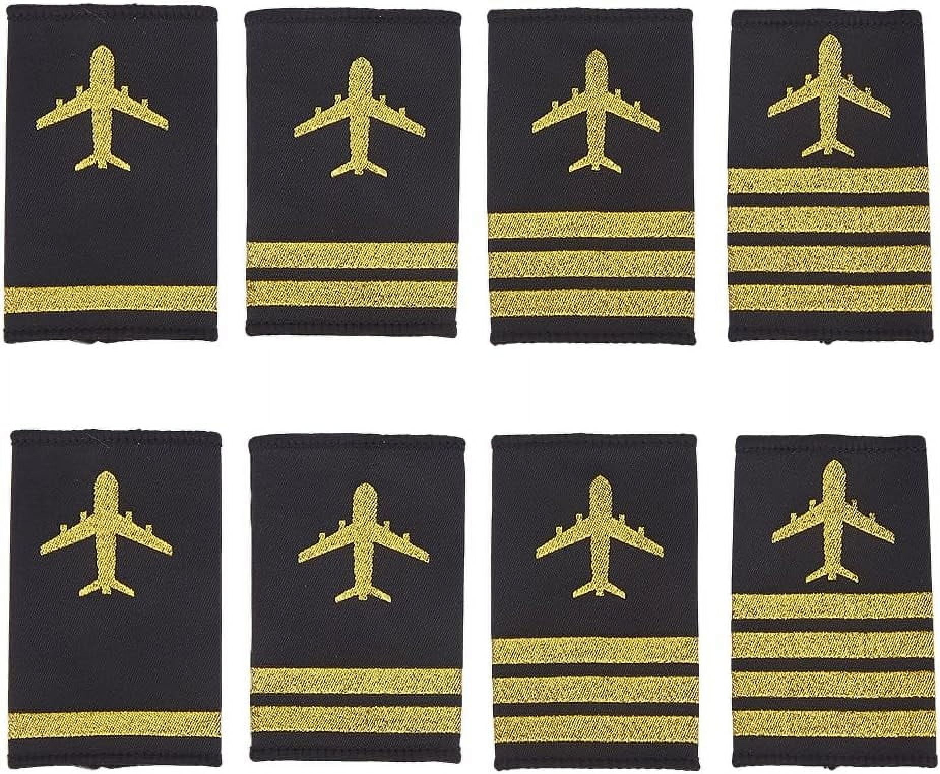 4 Pairs 4 Styles Airline Pilot Epaulets Professional Uniform Epaulets ...