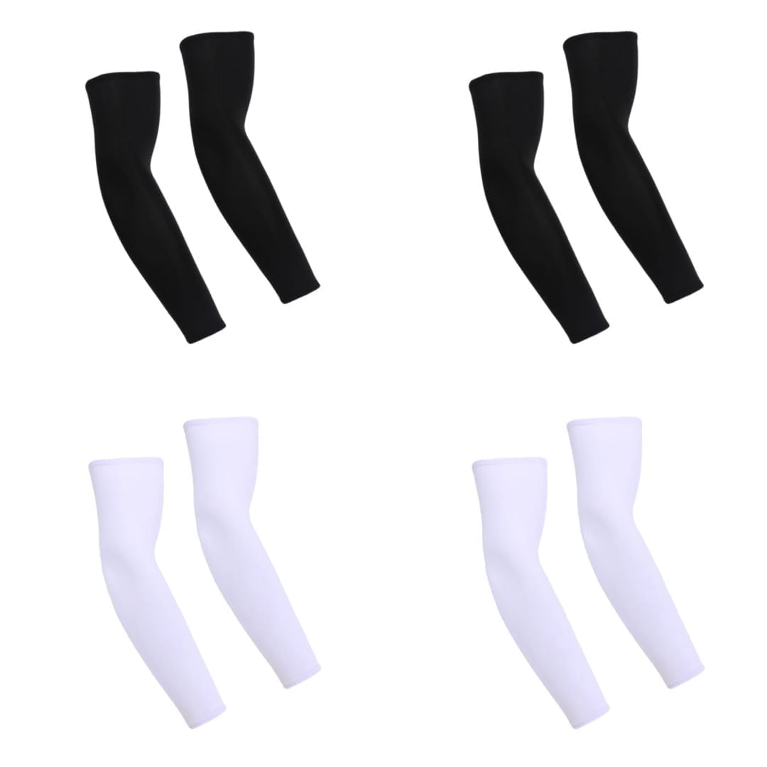 4 Pairs Sun Protection Arm Sleeves for Men & Women - Tattoo Cover Up ...