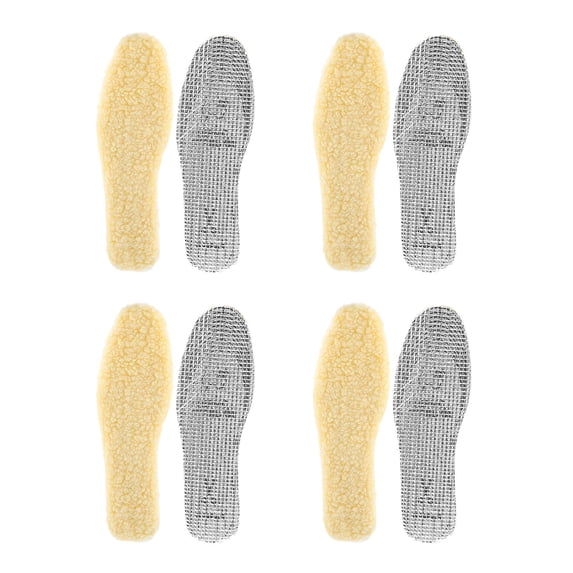 4 Pairs Thermal Aluminum Foil Lamb Wool Shoe Insoles Providing Extreme ...