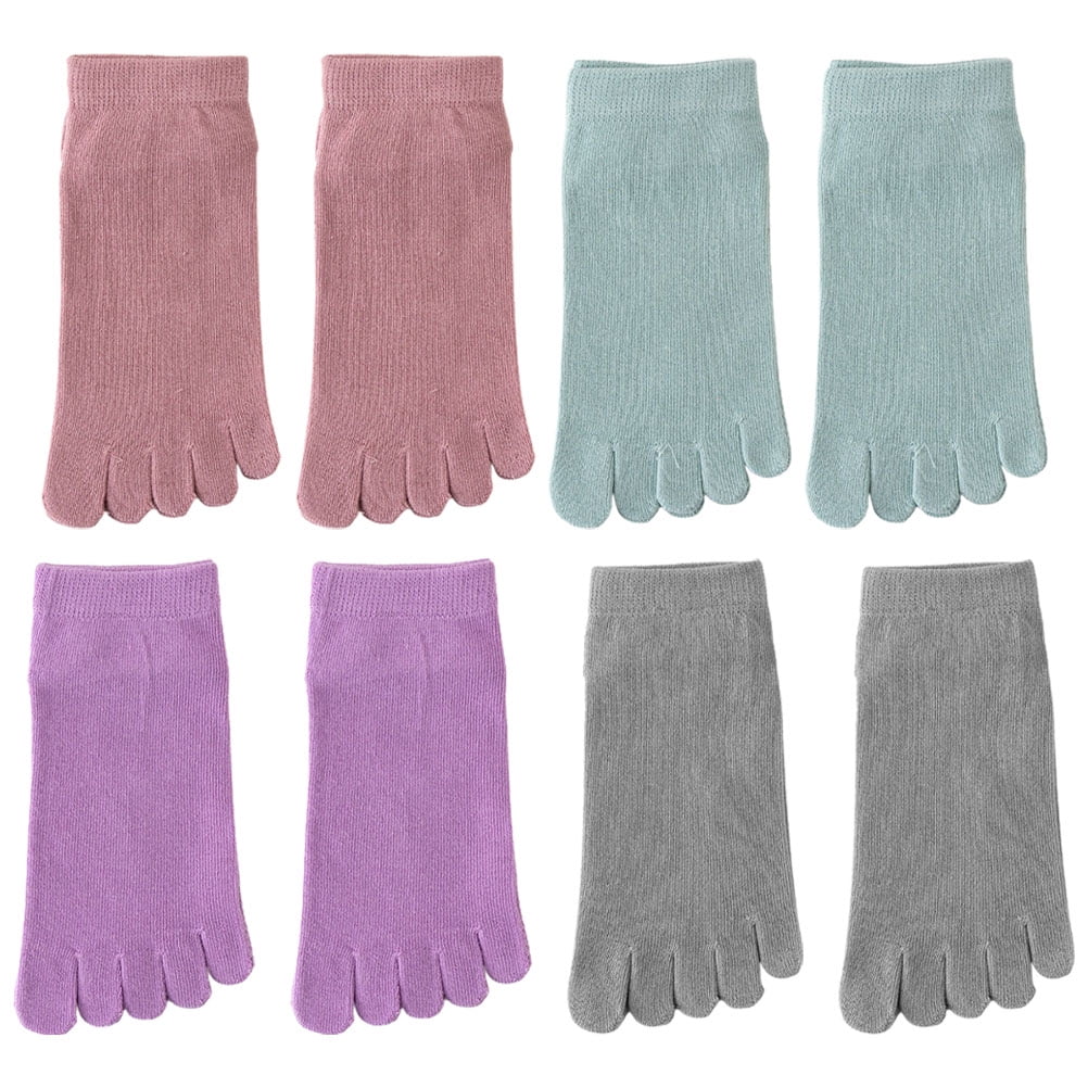 4 Pairs Toe Socks Women's Summer Sweat-absorbent Isolation Cotton Tabi ...