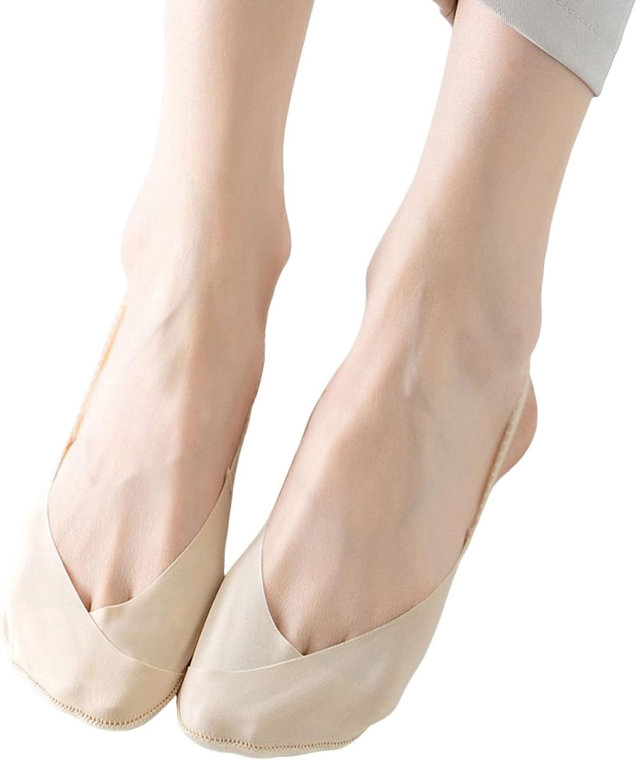 4 Pairs Toe Topper Liner Socks For Women Ultra Low Cut No Show Half ...