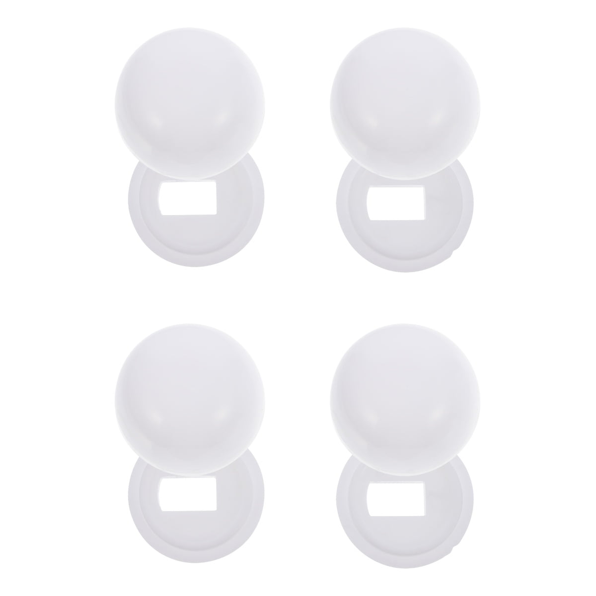 FENGGUIQU Toilet Bolt Covers White 4 Pairs 1.4x1.4x1.6in Toilet Bowl ...