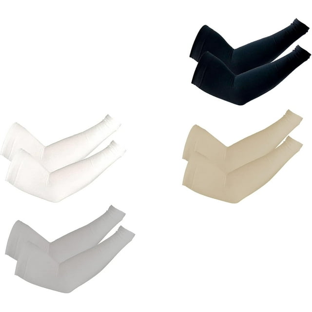 4 Pairs UV Protection Cooling Arm Sleeves for Men and Women UPF 50 Sun ...