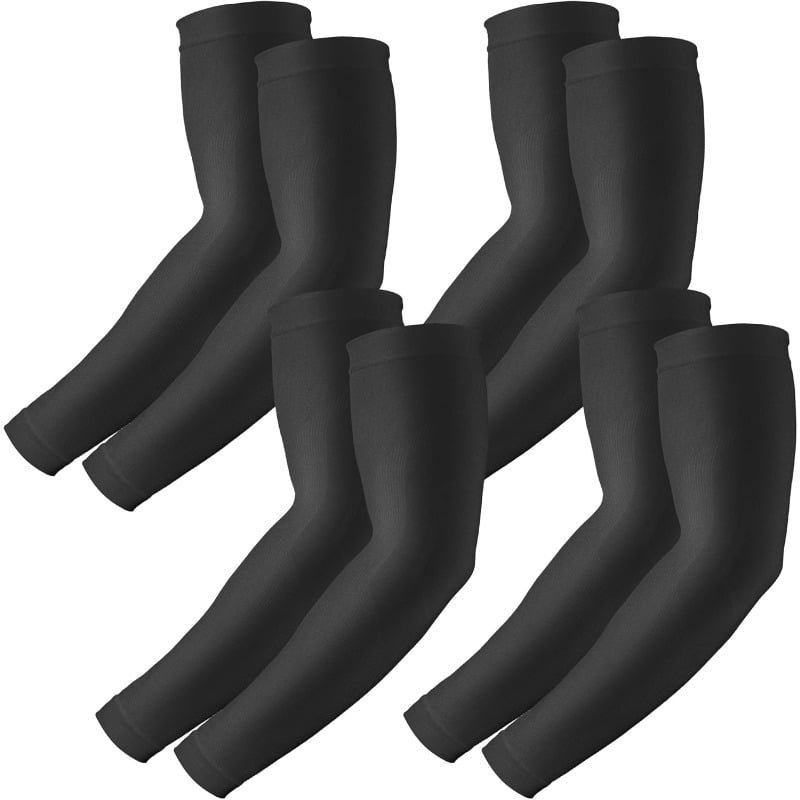 4 Pairs UV Sun Protection Arm Sleeves For Men And Women, Compression ...