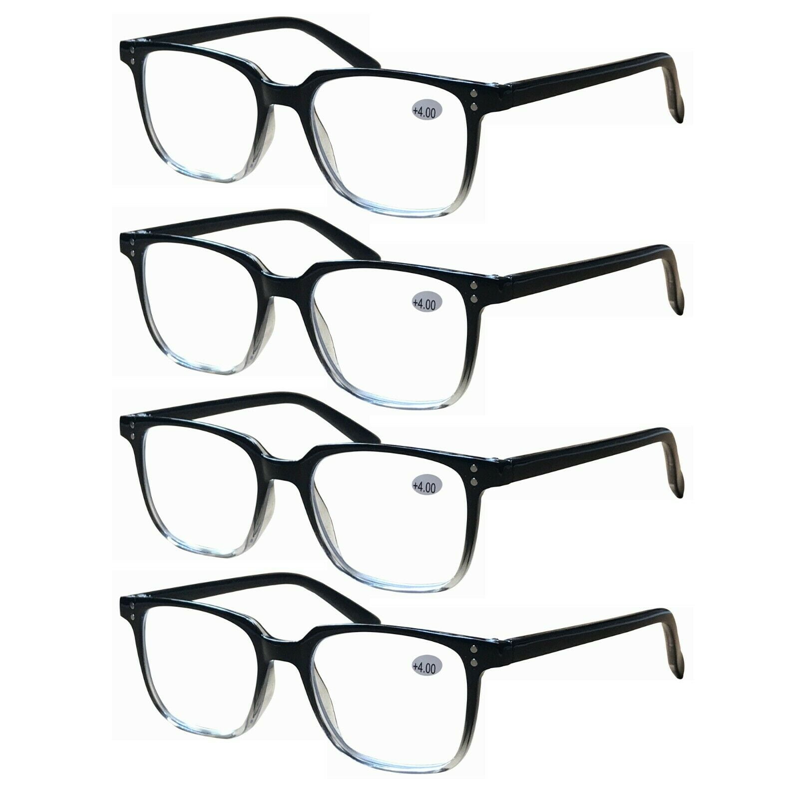4 Pairs Unisex Blue Light Blocking Reading Glasses Computer Readers for ...
