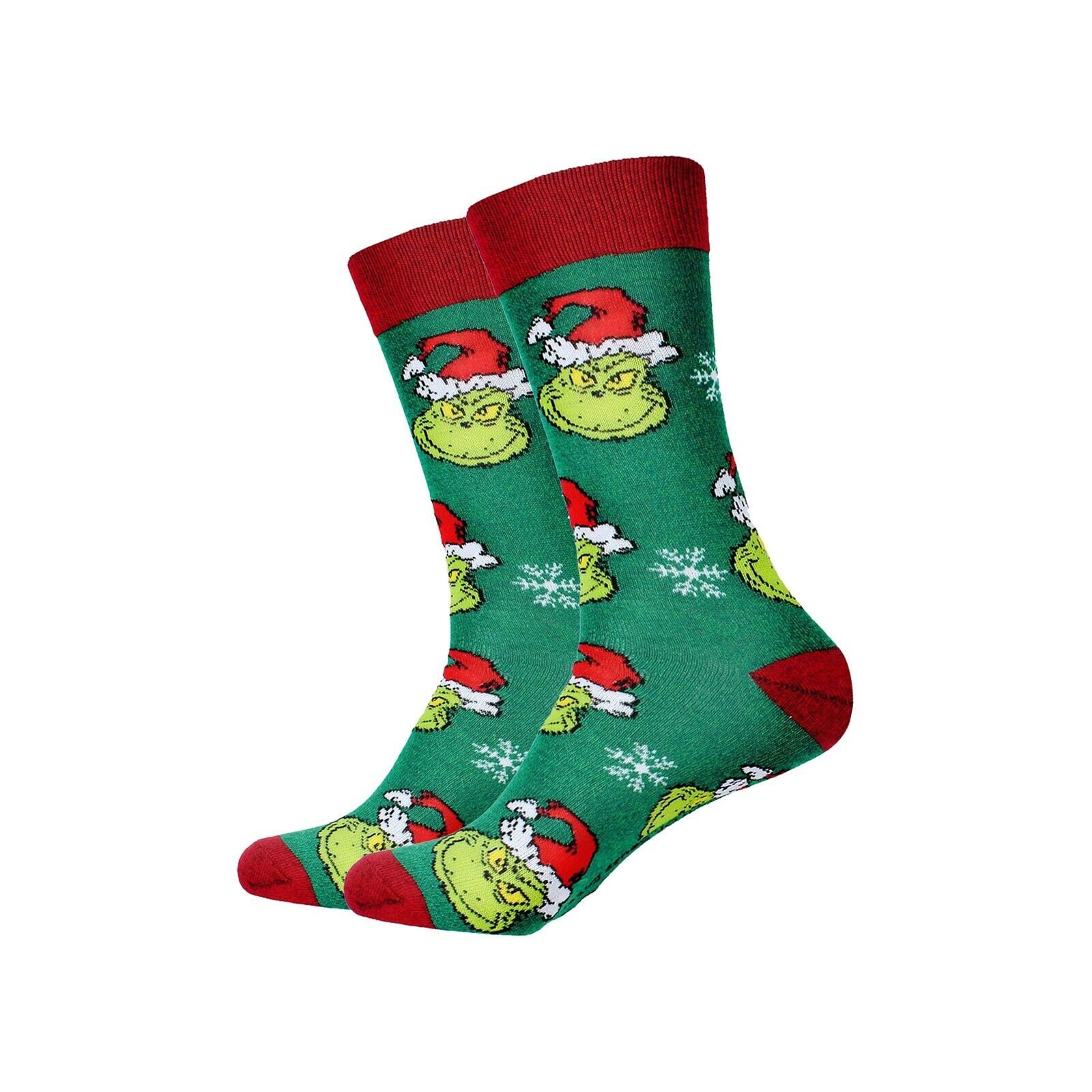 4 Pairs Unisex Christmas Grinch Socks Xmas Gift - Walmart.com