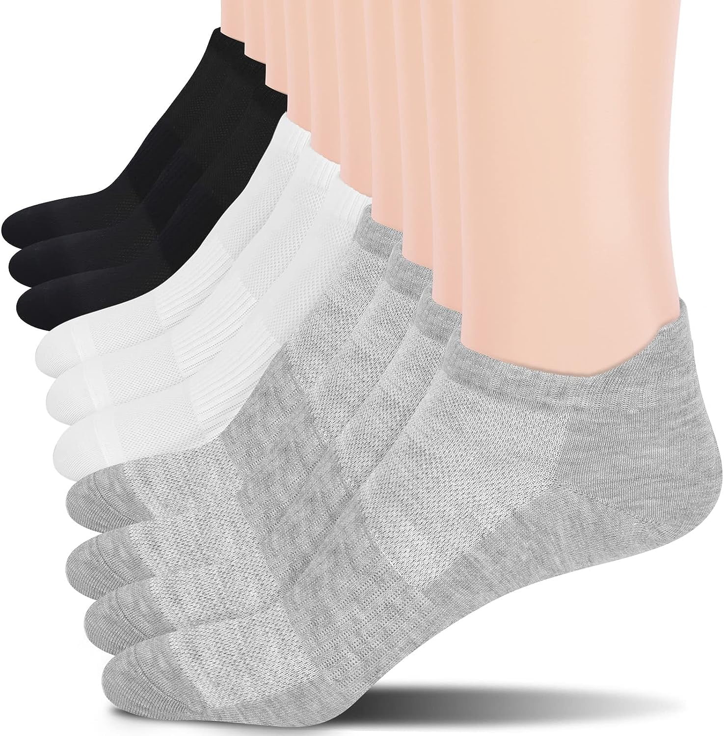 4 Pairs Women Ankle Socks Thin Soft Athletic Low Cut Socks With Tab ...