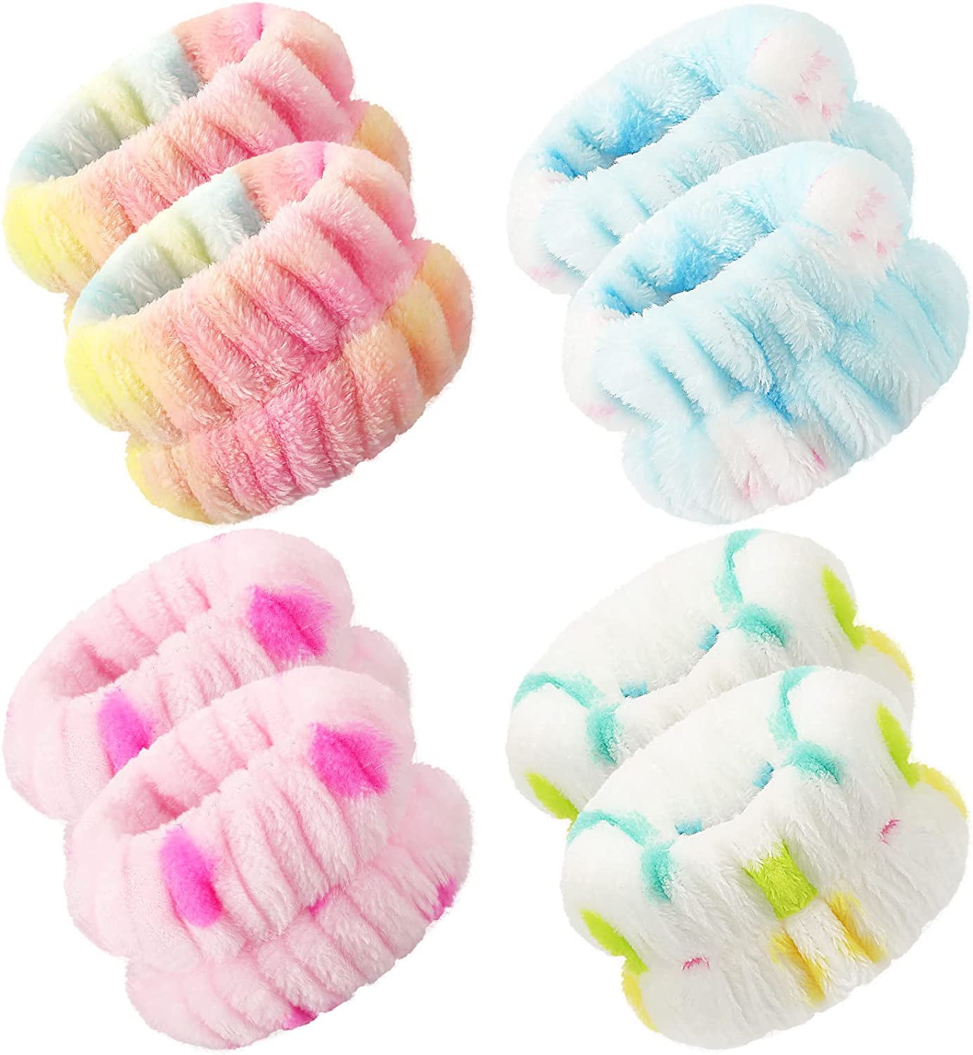 4 Pairs Wrist Spa Washband Microfiber Wrist Wash Towel Band Wristband ...