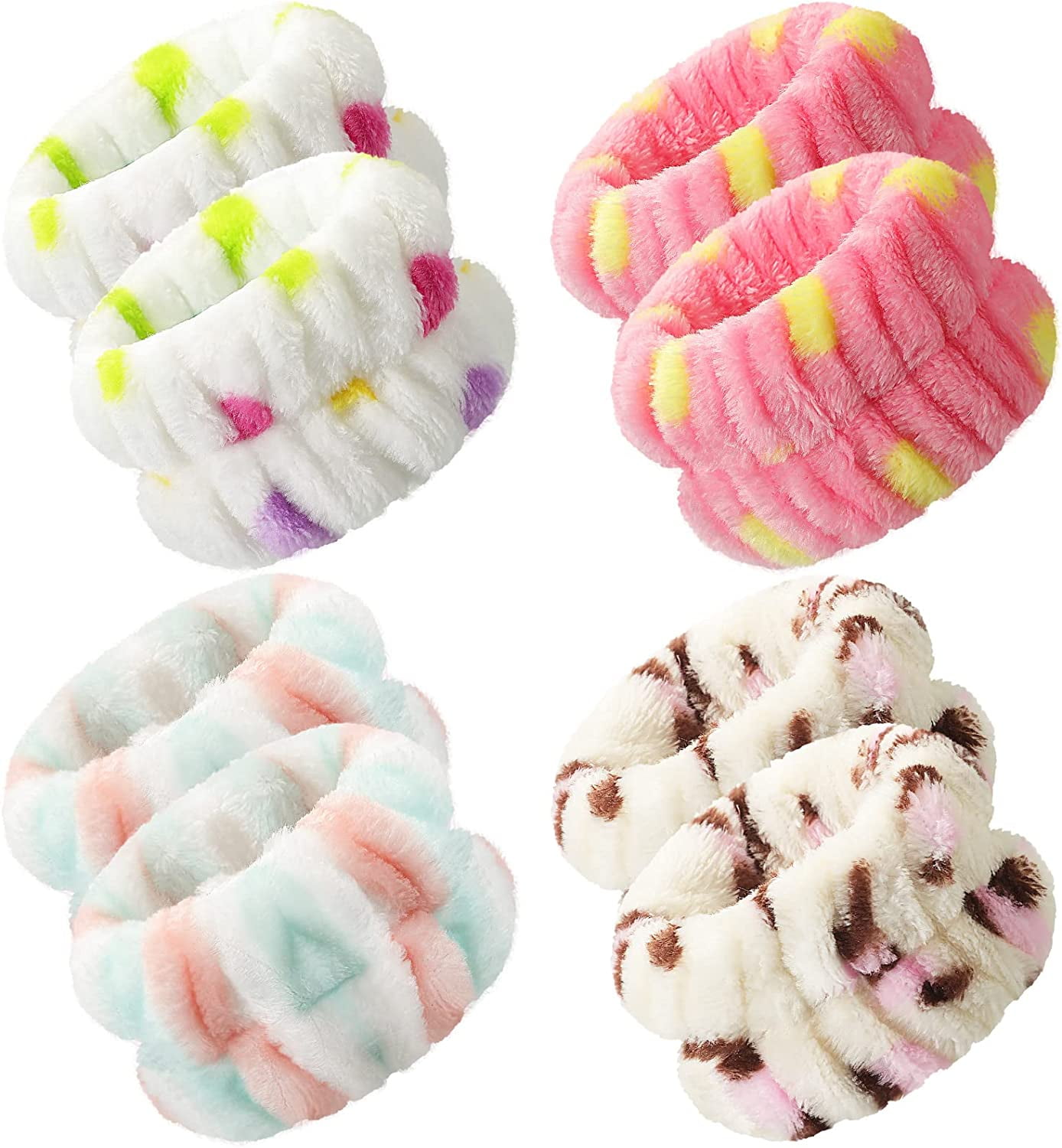 4 Pairs Wrist Spa Washband Microfiber Washing Face Wrist Wash Towel ...