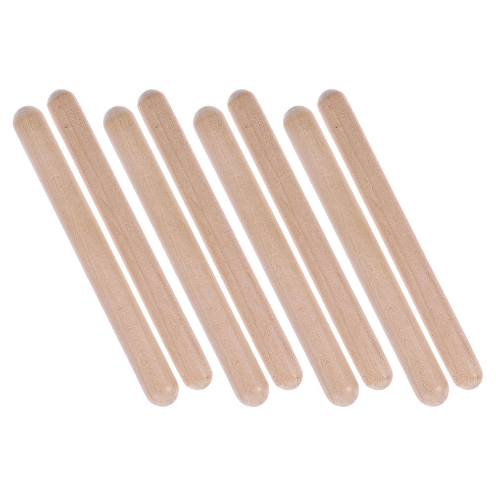4 Pairs of Early Educational Musical Sticks Classical Wood Percussion ...