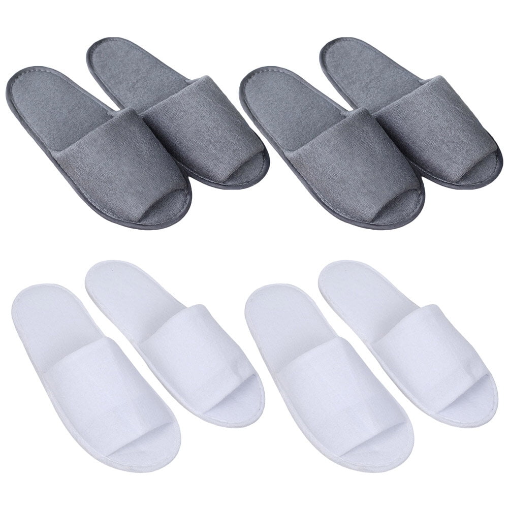 4 Pairs of Male Disposable Slippers Portable Folding Slippers for ...