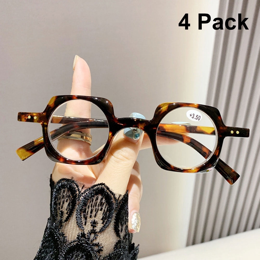4 Pairs of Personality Retro Featured Tortoiseshell Reading Glasses 3. ...