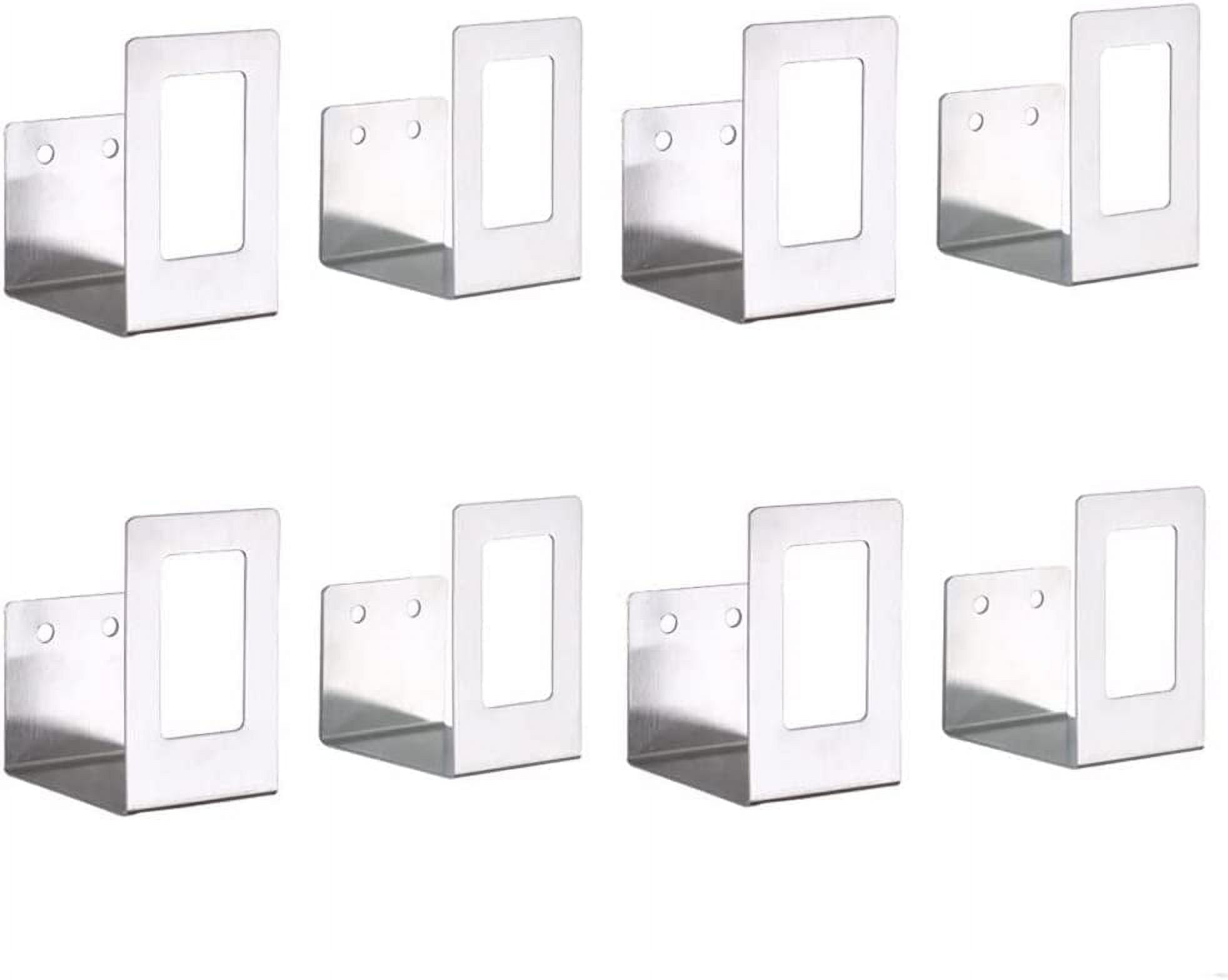 4 Pairs of Wall Mount Pot Lid Organizer, Adjustable Lid Holder ,Cabinet ...