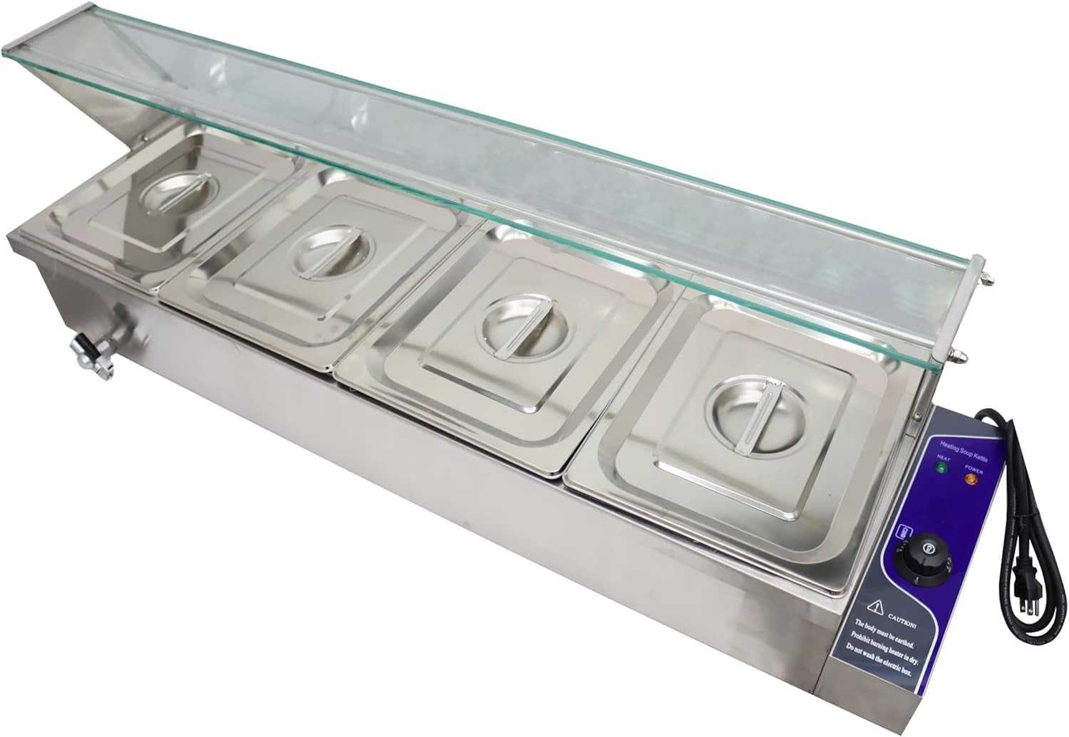 4 Pan Electric Food Soup Warmer Commercial Buffet Food Warmer ...