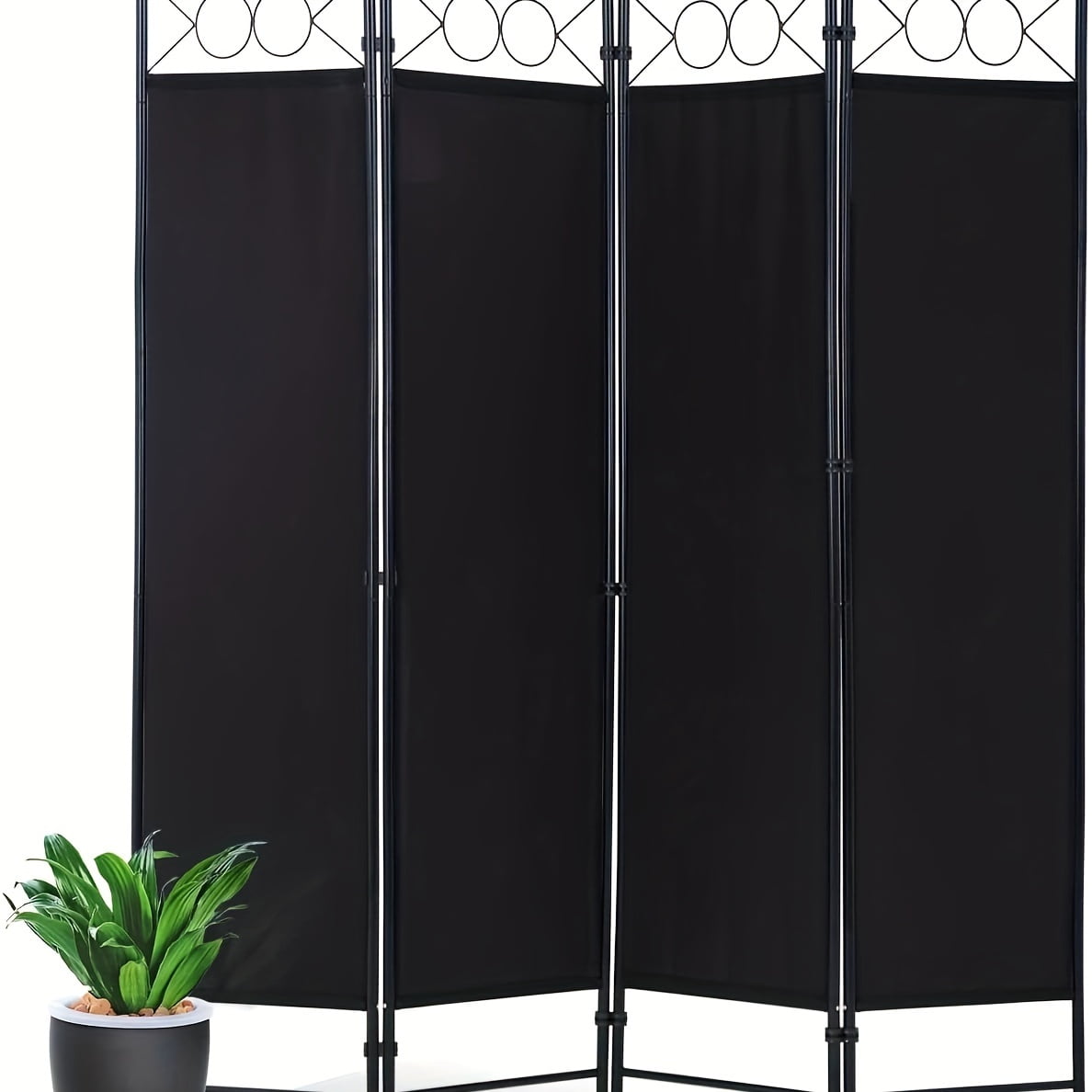 4-Panel Folding Room Divider - Portable Privacy Screen for Home Office ...