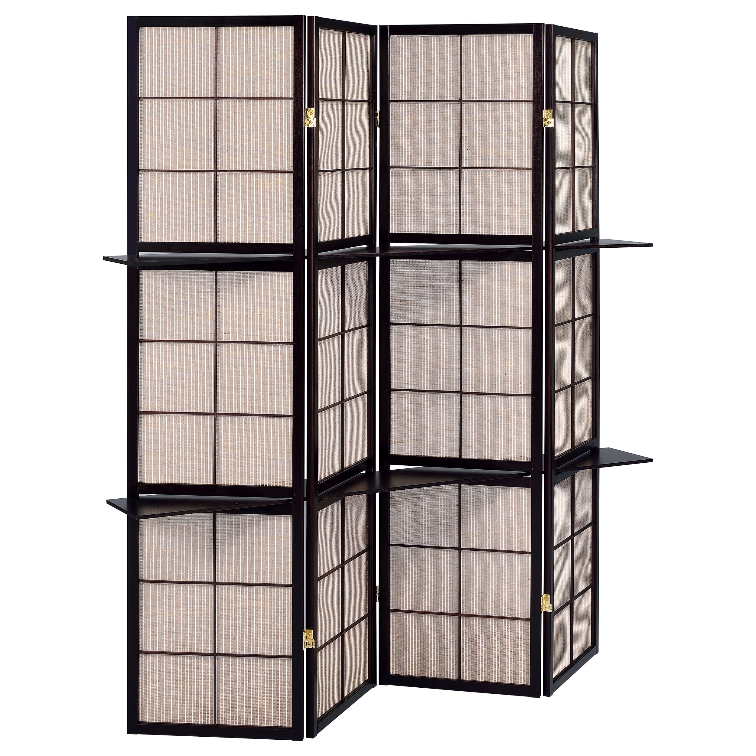 4-Panel Folding Screen, Tan & Cappuccino, 70.25" Height - Walmart.com