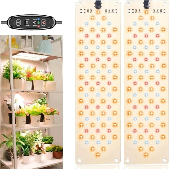 4-Panel Full Spectrum LED Grow Light, 158 LEDs Under Cabinet Plant Grow ...