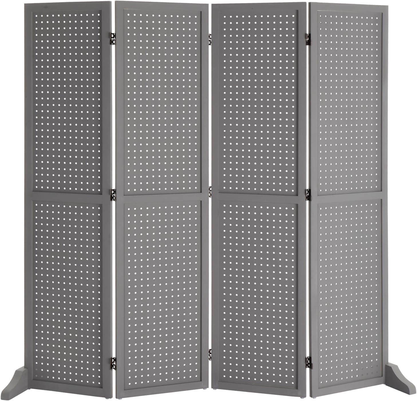 4 Panel Pegboard Freestanding, 5 FT Portable Display Board Organizer ...