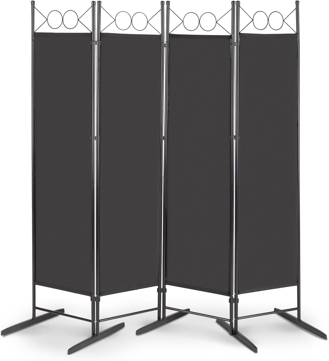 4 Panel Portable Folding Privacy Screen, 5.74 ft Partition Room Divider ...