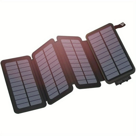 4-Panel Portable Solar Power Bank, 20000mAh High Capacity Lithium ...