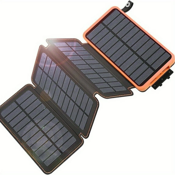 4-Panel Portable Solar Power Bank, 20000mAh High Capacity Lithium ...