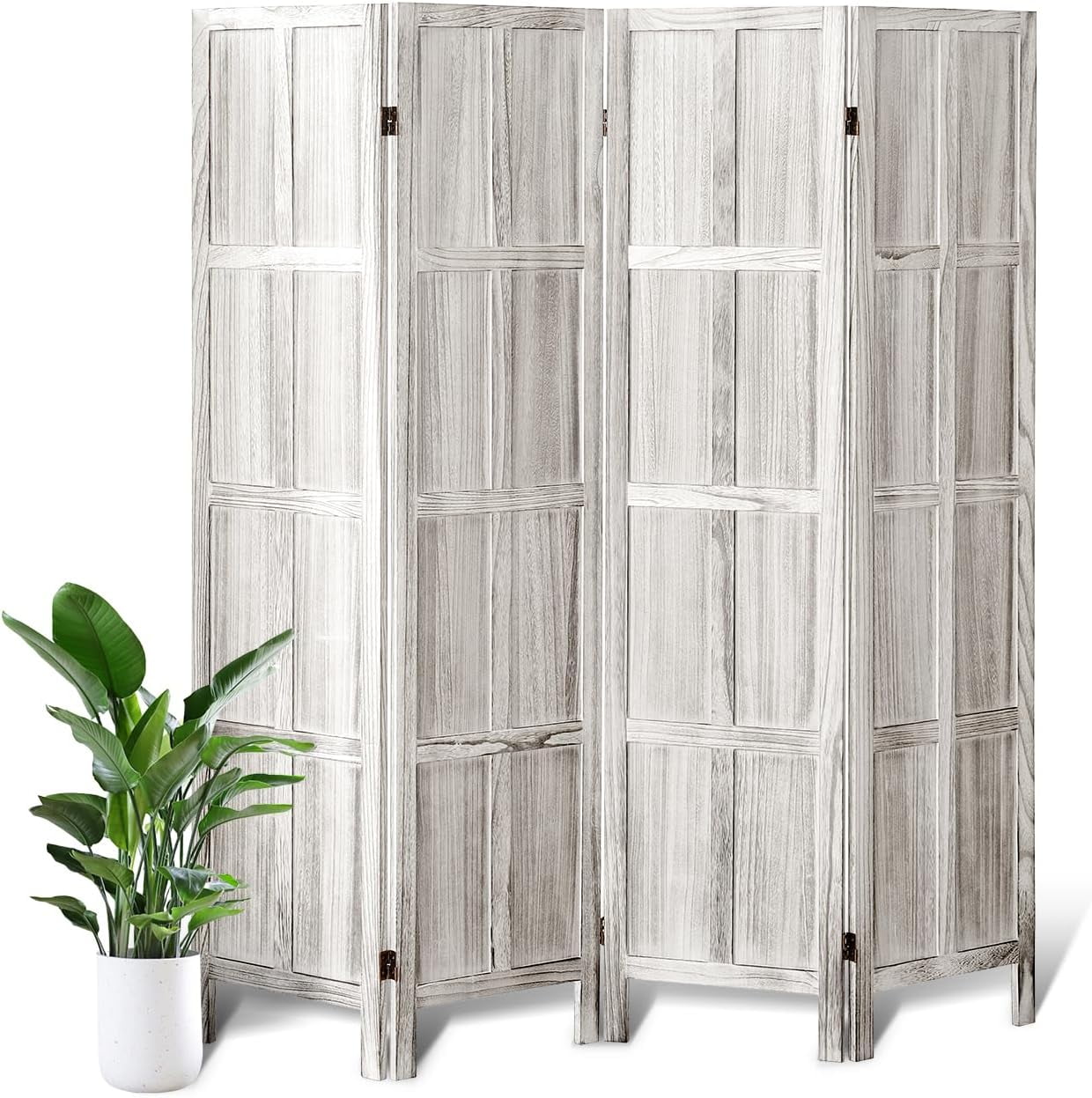 4 Panel Room Divider, 5.6 FT Folding Privacy Screen Room Divider ...