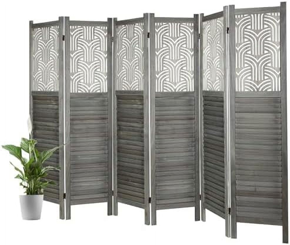 4 Panel Room Divider 5.6Ft Tall Cutout Room Dividers and Folding ...