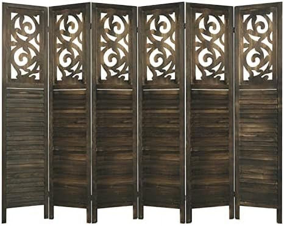 4 Panel Room Divider 5.6Ft Tall Cutout Room Dividers and Folding ...