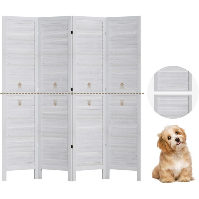 4 Panel Room Divider, 5.6Ft Tall Detachable Folding Privacy Screen for ...