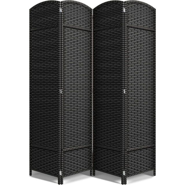 4 Panel Room Divider 6 ft. Tall - Privacy Screen Extra Wide Double ...