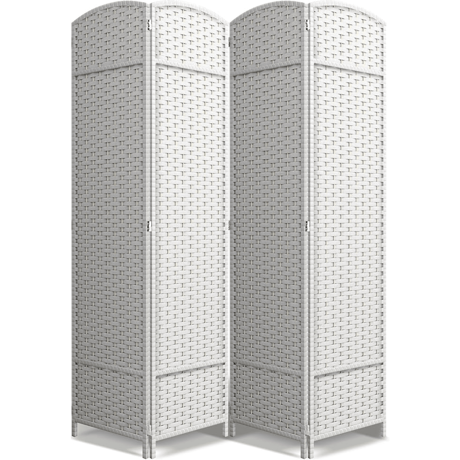 6ft 4-Panel Room Divider – Hand-Woven Mesh Privacy Screen with Double ...