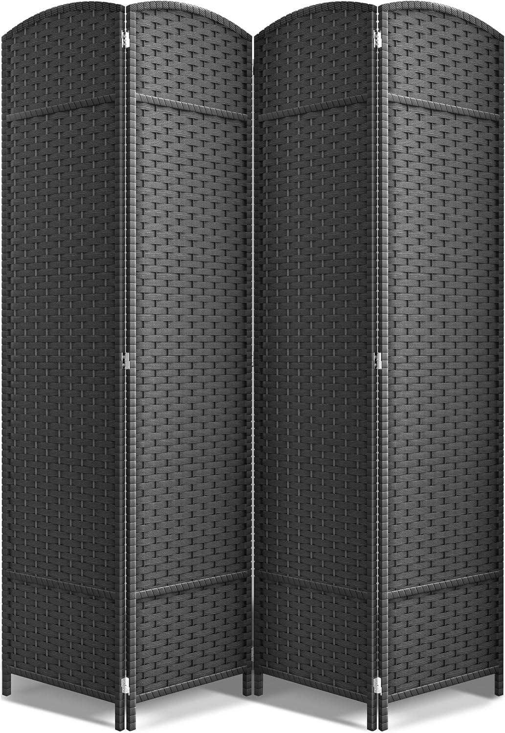 4 Panel Room Divider 6 ft. Tall - Privacy Screen Extra Wide Double ...