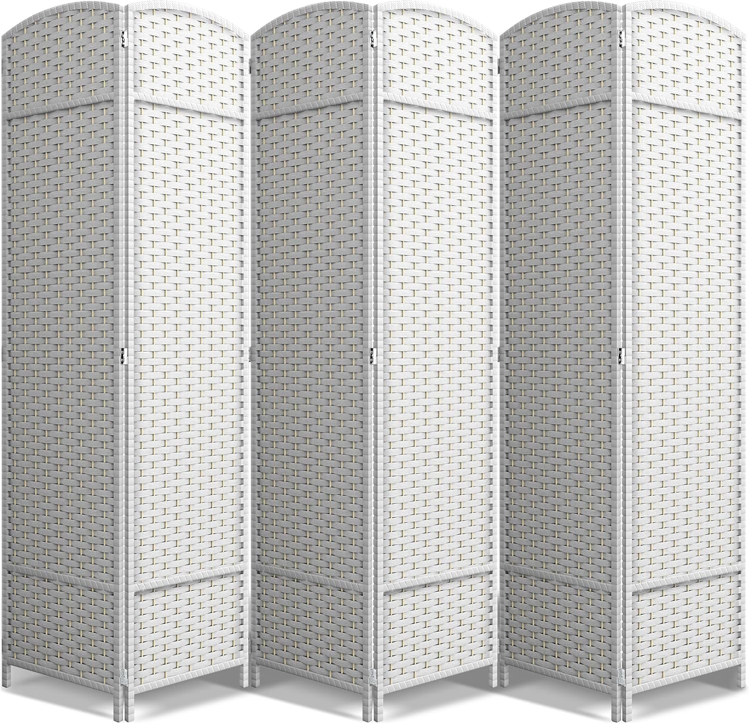 4 Panel Room Divider 6 ft. Tall - Privacy Screen Extra Wide Double ...