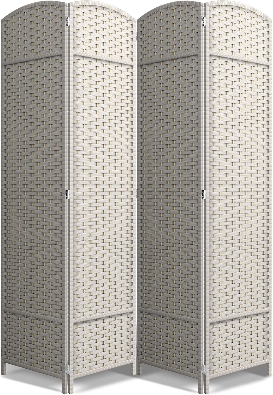 4 Panel Room Divider 6 ft. Tall - Privacy Screen Extra Wide Double ...