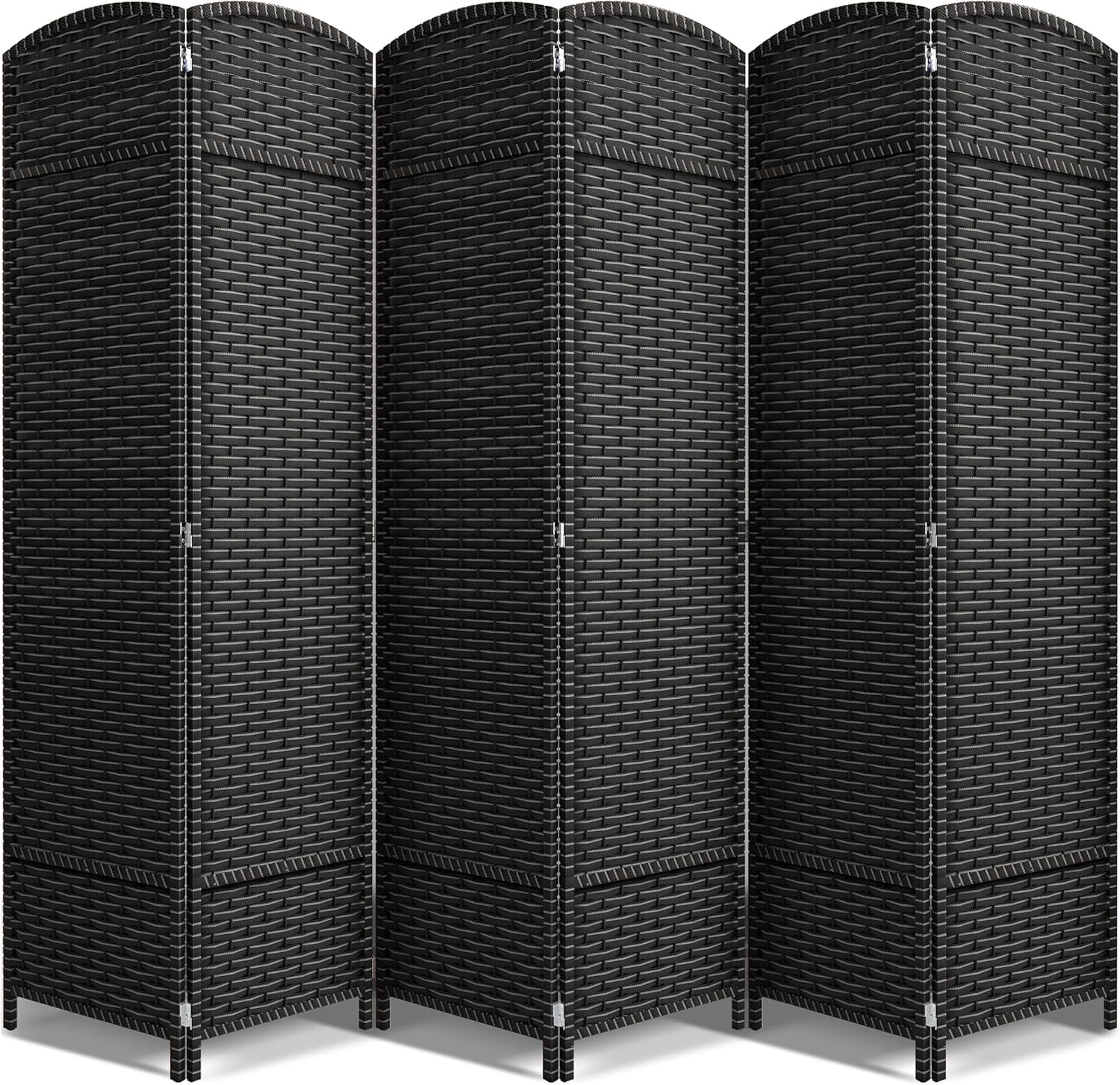 4 Panel Room Divider 6 ft. Tall - Privacy Screen Extra Wide Double ...