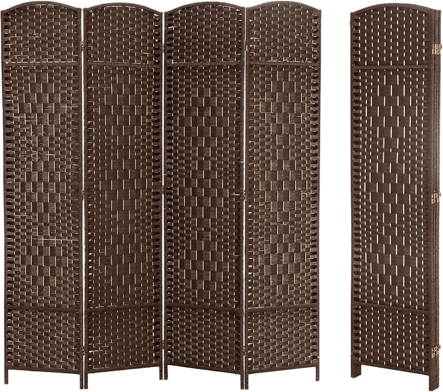 4 Panel Room Divider, 6FT Wall Divider Folding Portable Partition ...