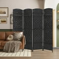 4 Panel Room Divider Folding Privacy Divider 6 Ft Indoor Wall Divider ...