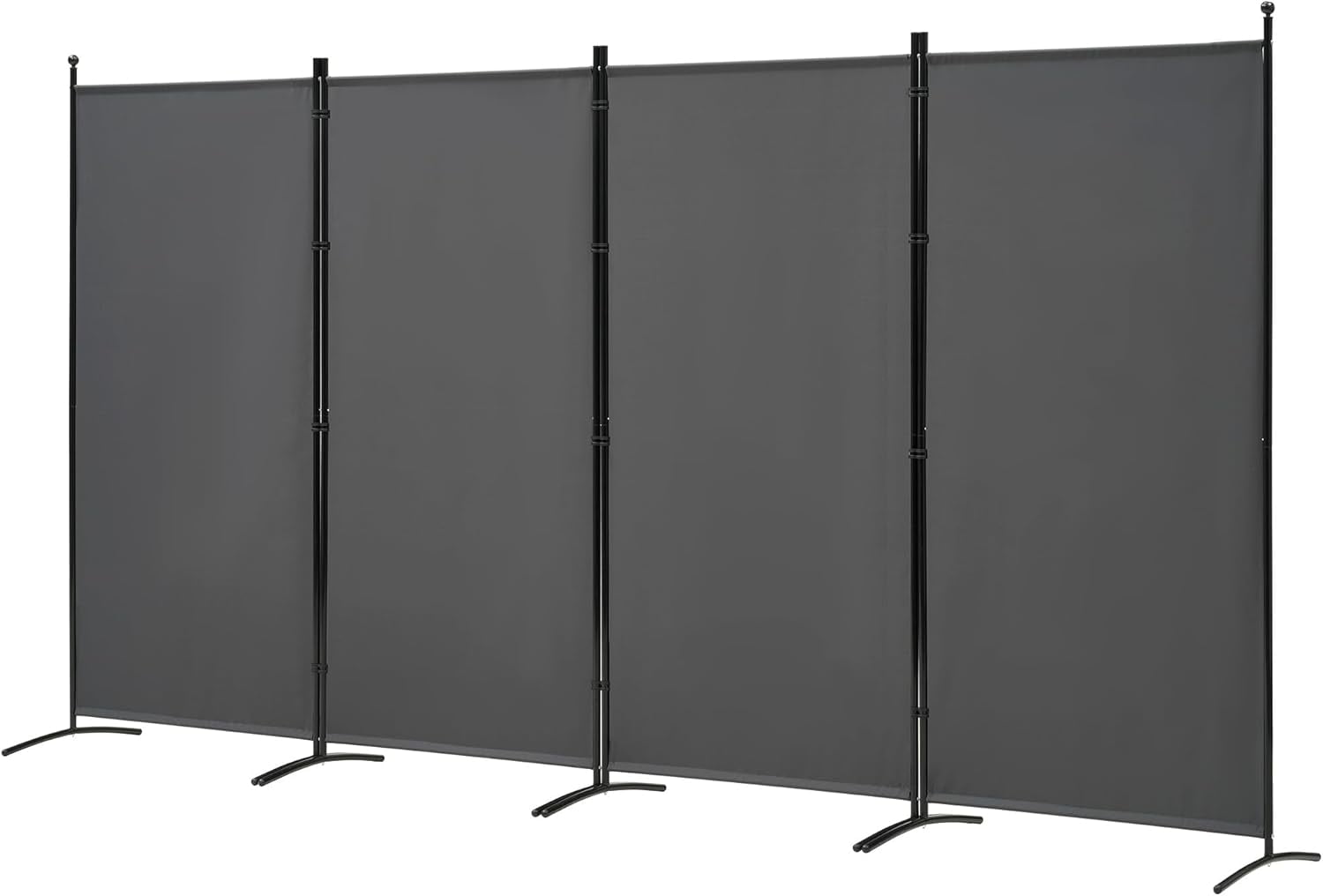 4 Panel Room Divider Folding Privacy Screen, Freestanding Fabric ...