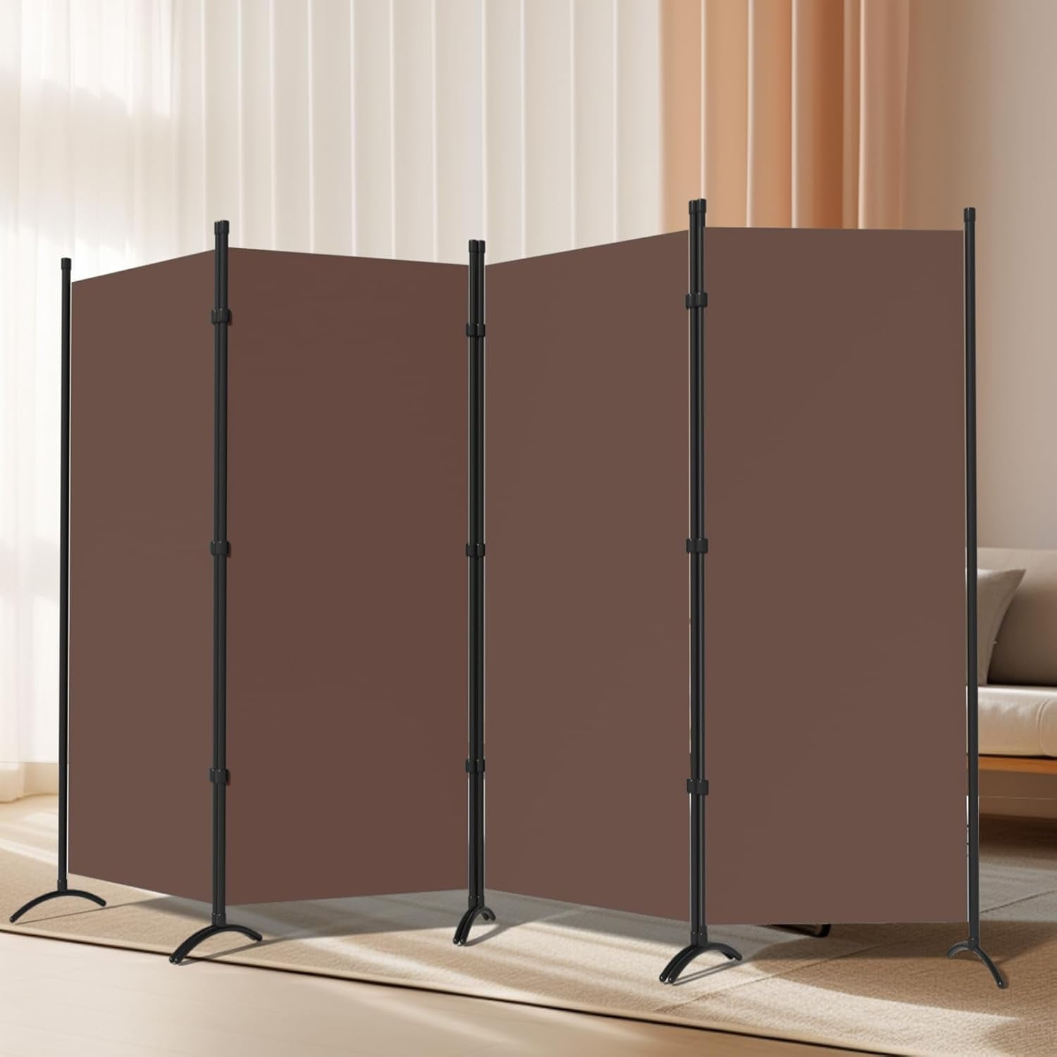 4 Panel Room Divider, Folding Privacy Screen Wall Divider for Room ...