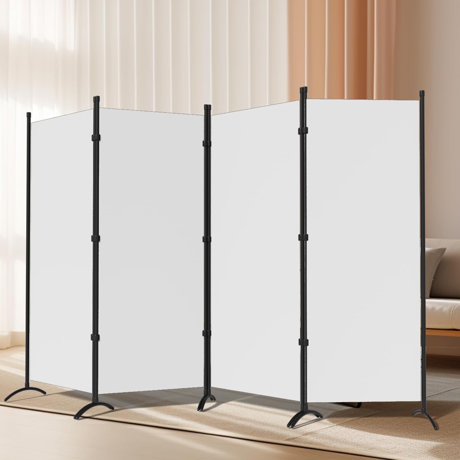 4 Panel Room Divider, Folding Privacy Screen Wall Divider for Room ...