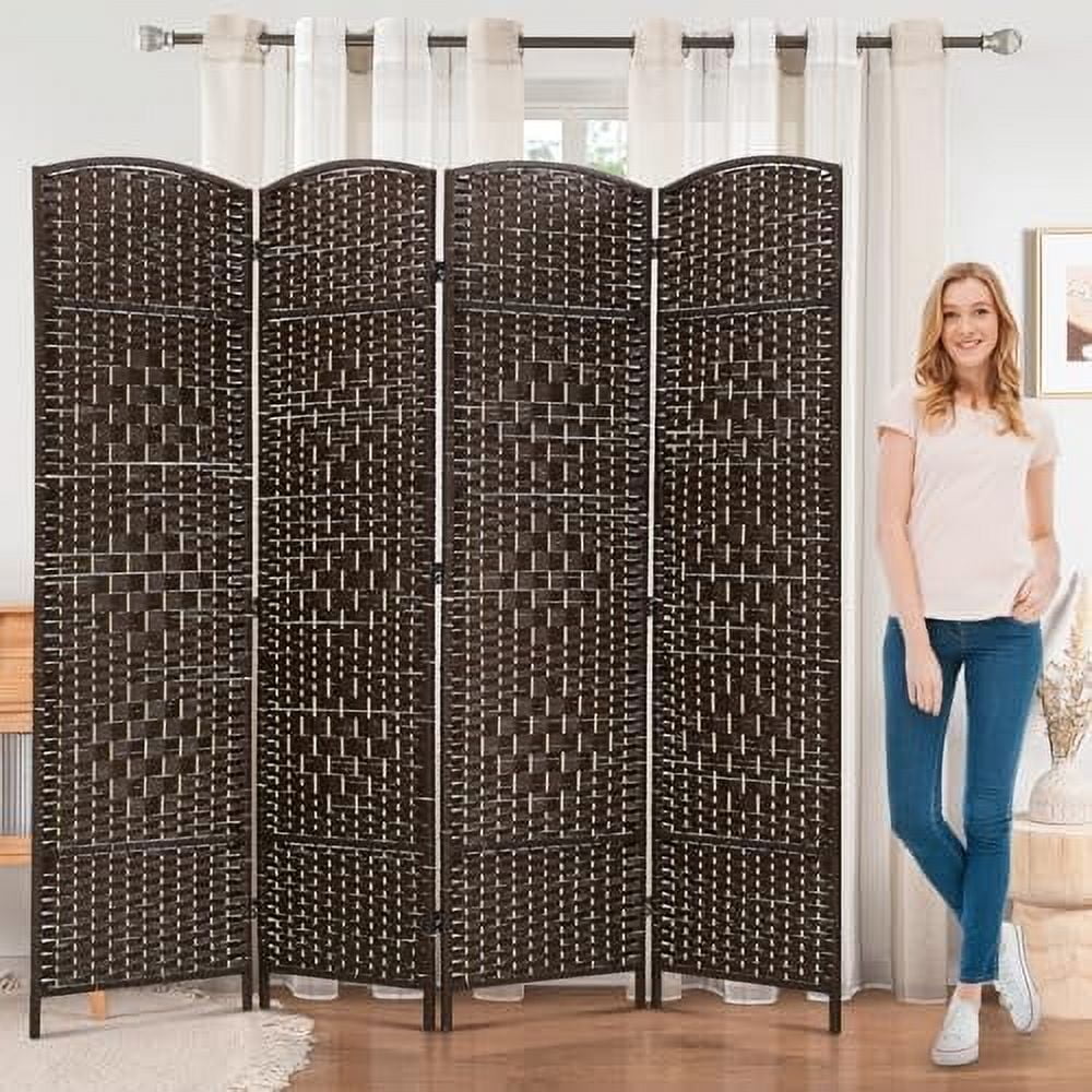 4 Panel Room Divider Folding Privacy Screens 6 FT Tall Wall Divider ...