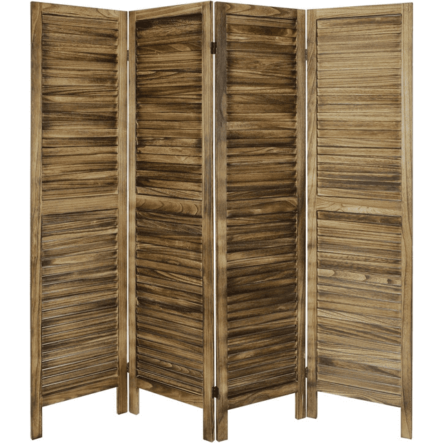 4 Panel Room Divider Fully Assembled 5.6Ft Wood Room Dividers and ...